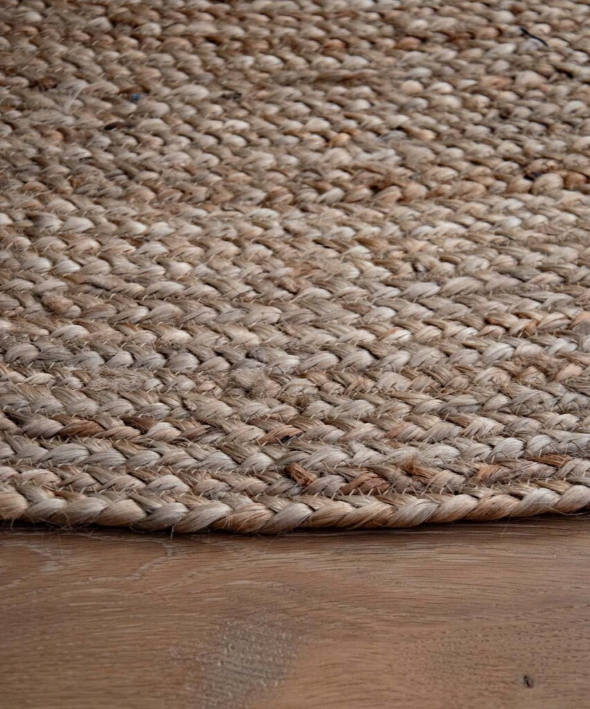Jute Teppich Rund Pure - Natural | Tapeso