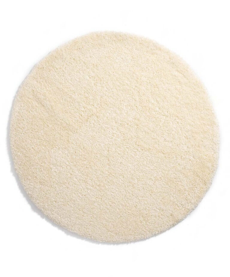 Hochflor Teppich Rund Shaggy Grand - Creme | Tapeso