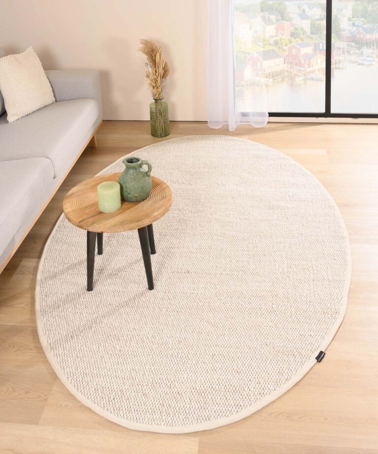 Oval Teppich Hochflor - Shaggy Trend Elfenbein | Tapeso